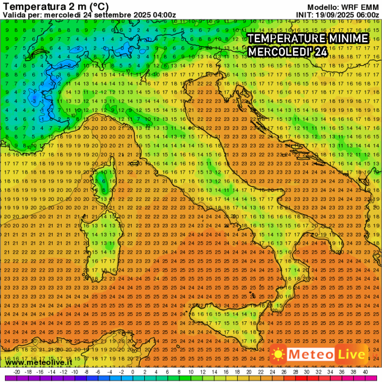 Meteo: crollo delle temperature tra martedì e mercoledì - MeteoLive.it